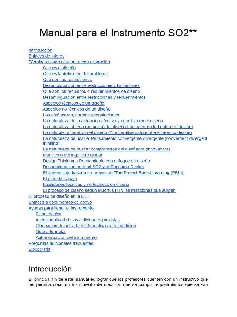 Manual para Instrumento SO2 | PDF | El pensamiento de diseño | Diseño