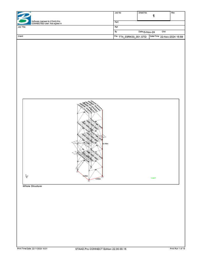 STAAD REPORT | PDF | Beam (Structure) | Applied And Interdisciplinary ...
