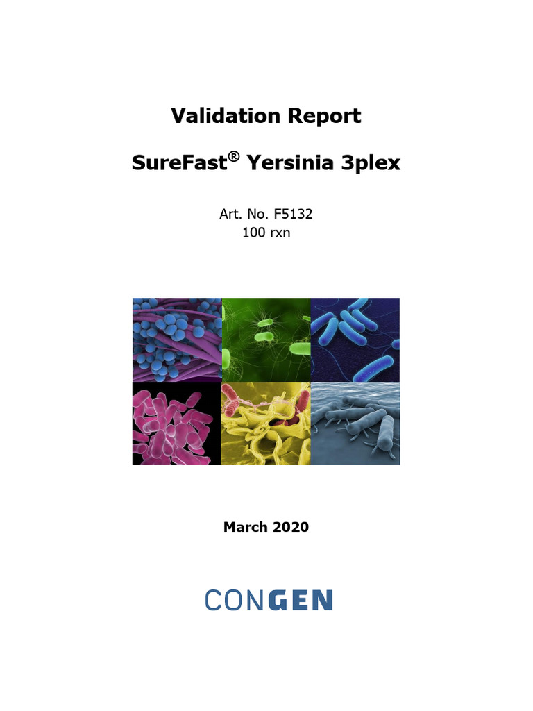 SureFast® Yersinia 3plex Validation Report | PDF | Polymerase Chain ...