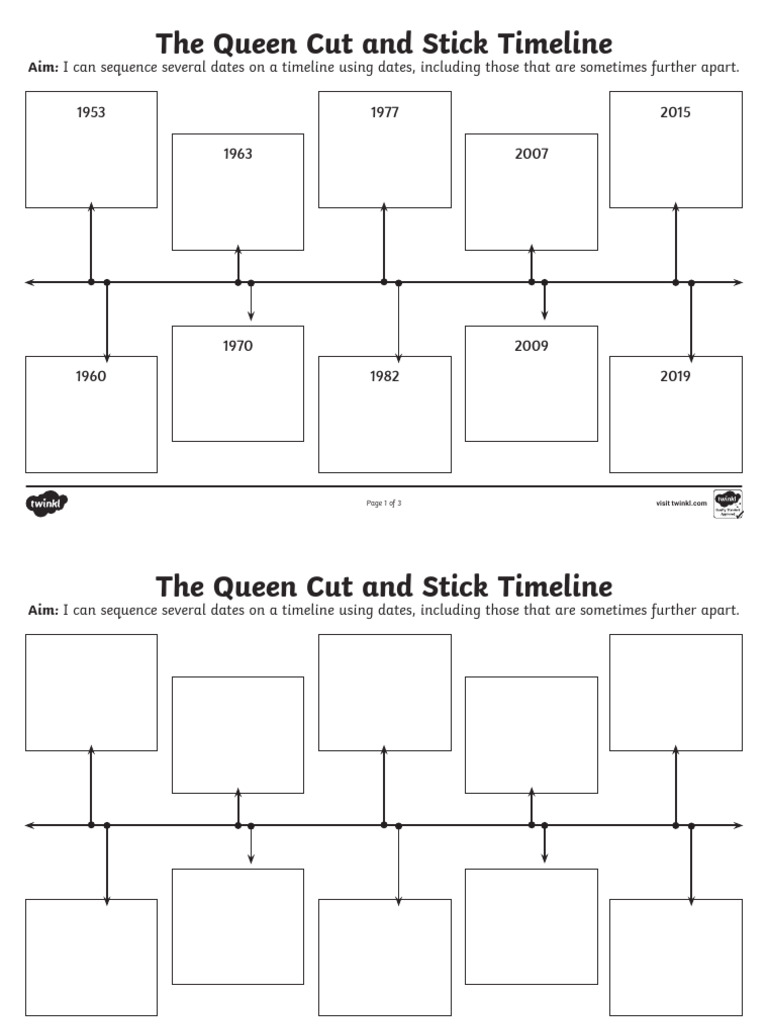 T H 1643812304 Ks2 The Queen Cut and Stick Timeline Activity Ver 1 ...