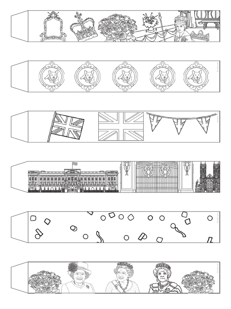 T TP 1643988262 The Queens Platinum Jubilee Paper Chain Colouring - Ver ...