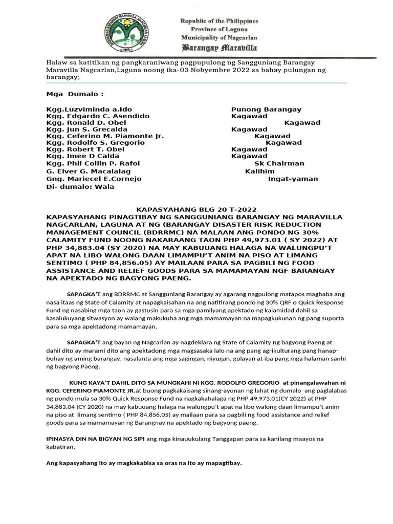 Resolusyon 2021 | PDF