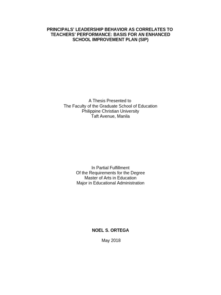 Sample Parts of A Research Paper | PDF | Leadership | Methodology