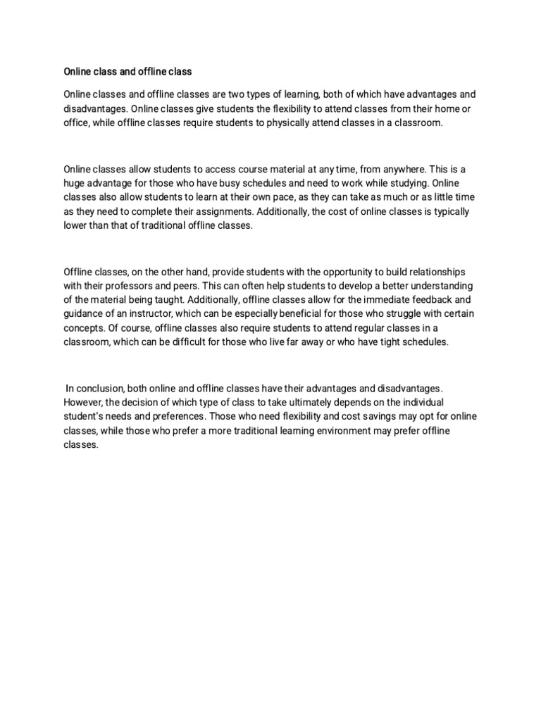 Online and Offline Class-WPS Office | PDF