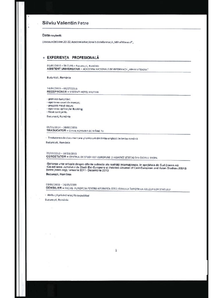 CV Silviu Petre 2022 | PDF
