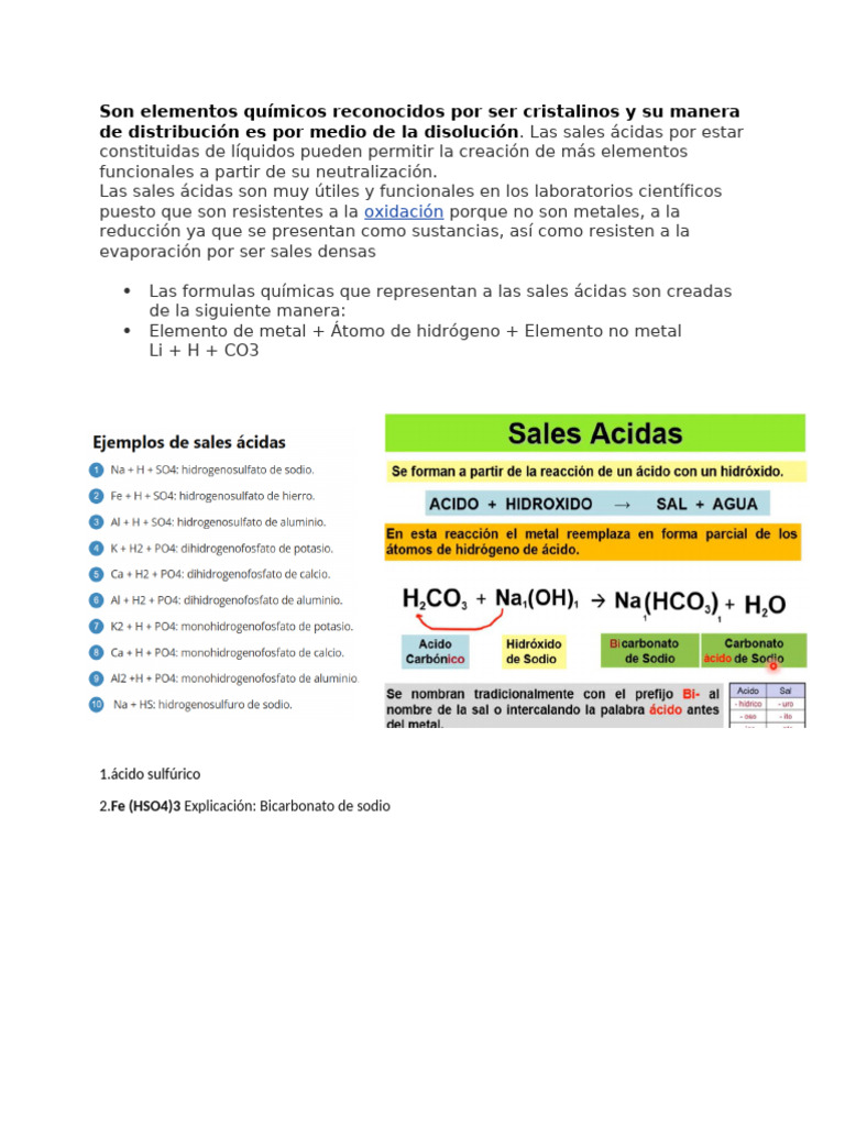 Sales ácidas | PDF