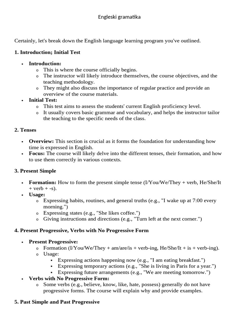 Engleski gramatika | PDF | Perfect (Grammar) | Linguistic Morphology