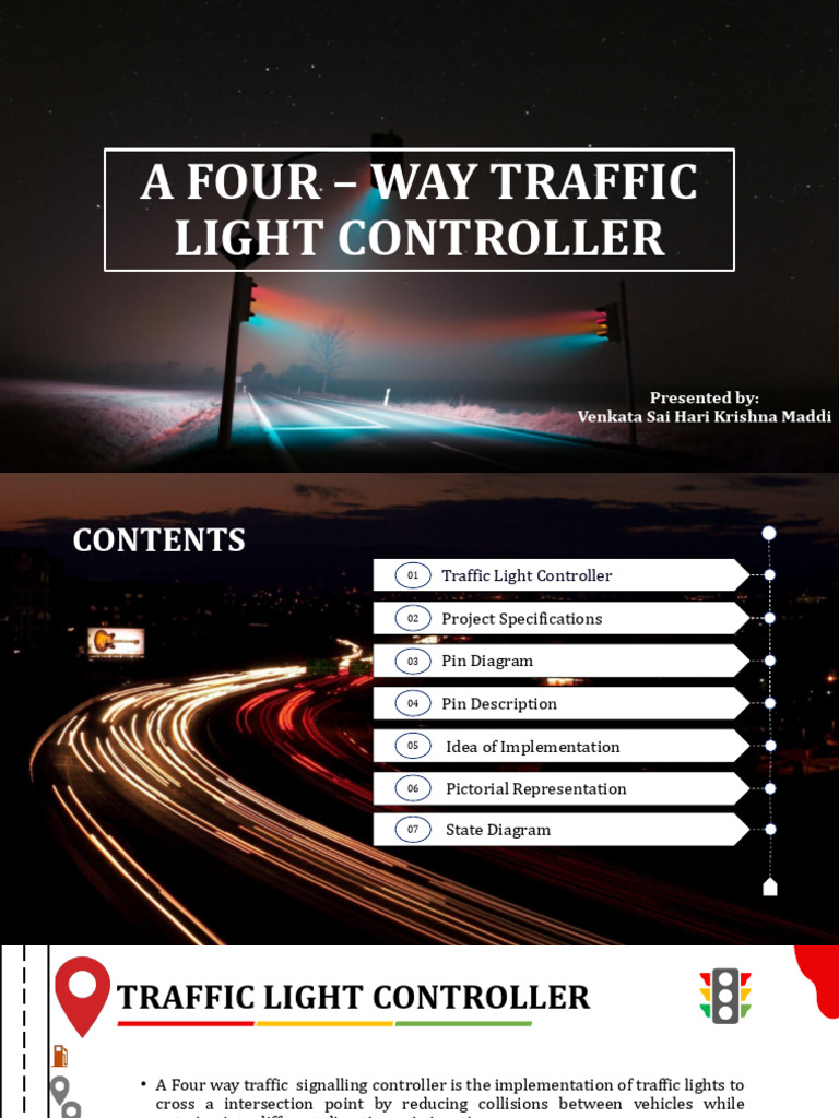 A Four – Way Traffic Light Controller | PDF | Traffic | Traffic Light