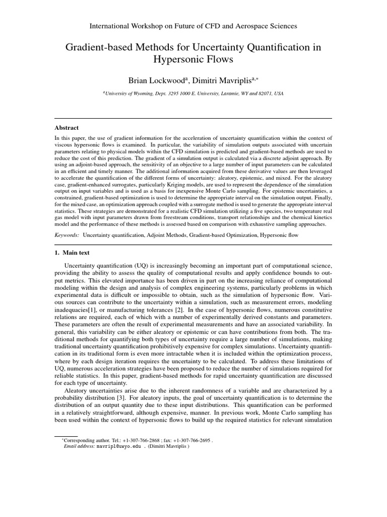 Lockwood-FNY60 | PDF | Sensitivity Analysis | Computational Fluid Dynamics