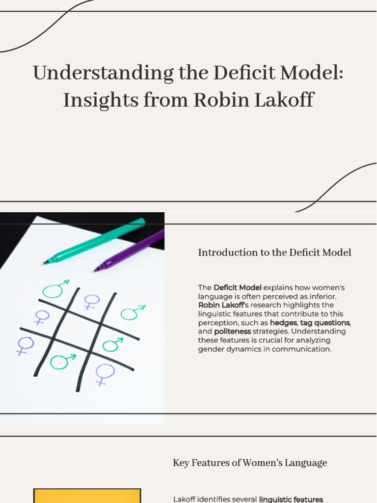 Slidesgo Understanding The Deficit Model Insights From Robin Lakoff ...