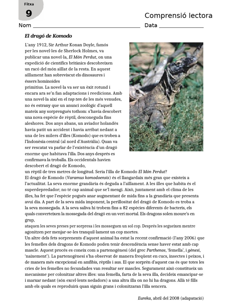CL9 El Drago de Komodo | PDF