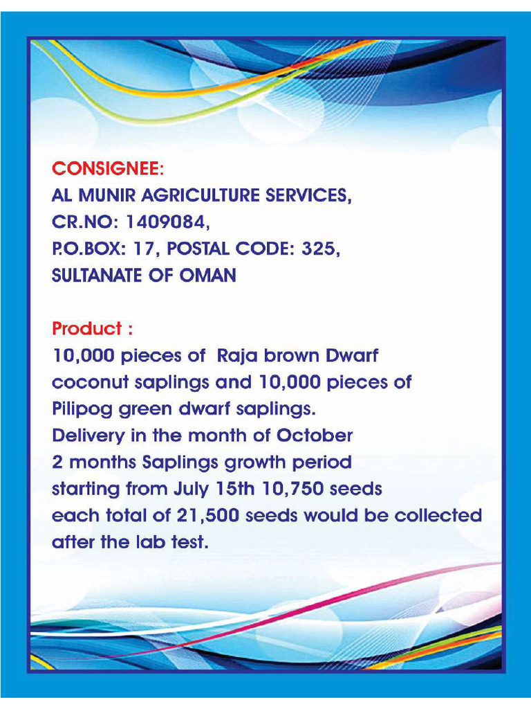 Dwarf Coconut Plant Brochure-1 | PDF