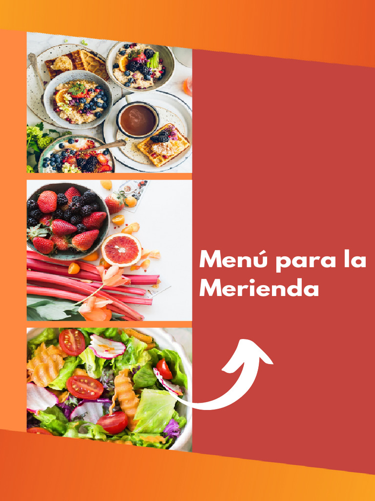 Menú Para La Merienda ESPANHOL | PDF | Pasteles | Magdalena