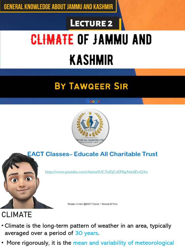 Climate Overview of Jammu and Kashmir | PDF | Temperate Climate ...