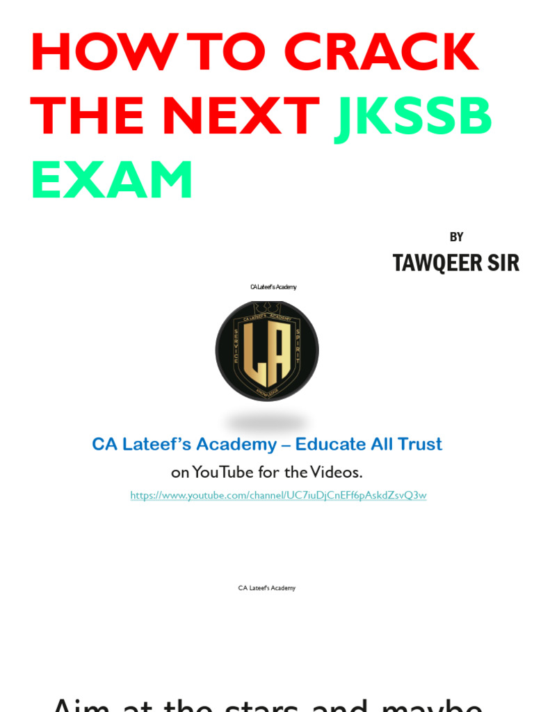 How To Pass JKSSB Exams | PDF
