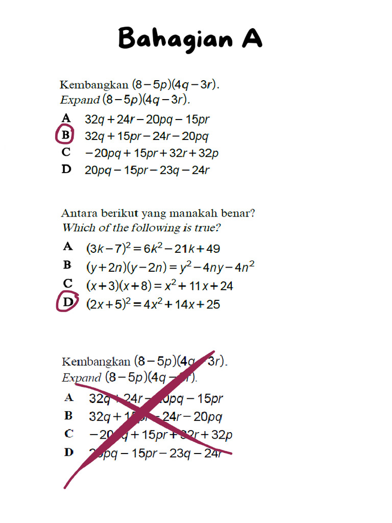 MATHS FORM 2 BAB 2 | PDF