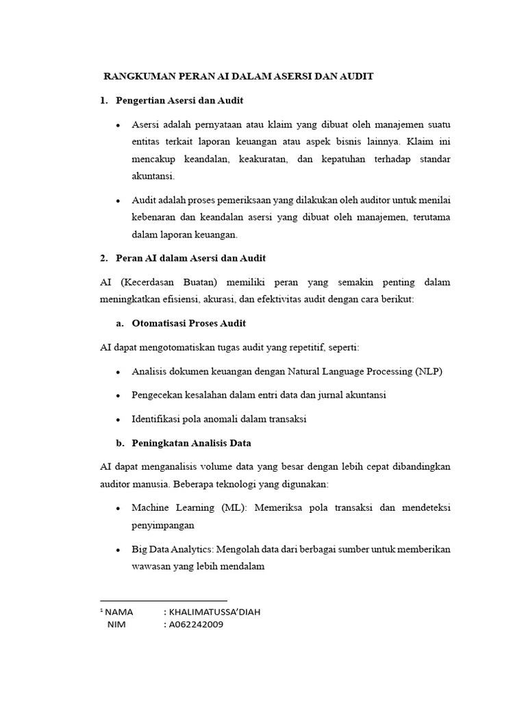 A062242009 - Khalimatussa'diah - RMK Riset Audit | PDF