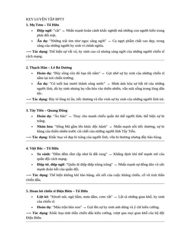 KEY LUYỆN TẬP BPTT | PDF