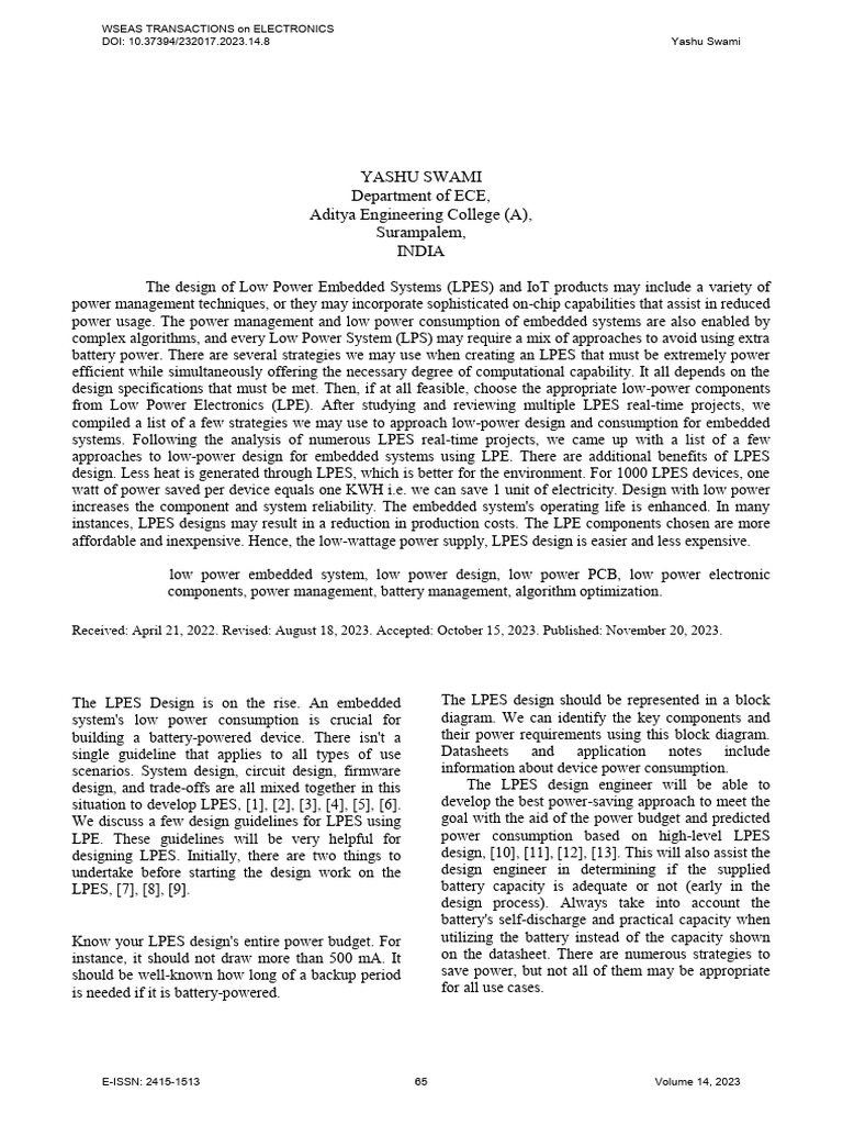 Low-Power Embedded System Design For IoT Devices | PDF | Electromagnetic Interference | Embedded ...