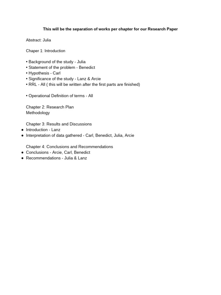 Seperation of Works For Research | PDF