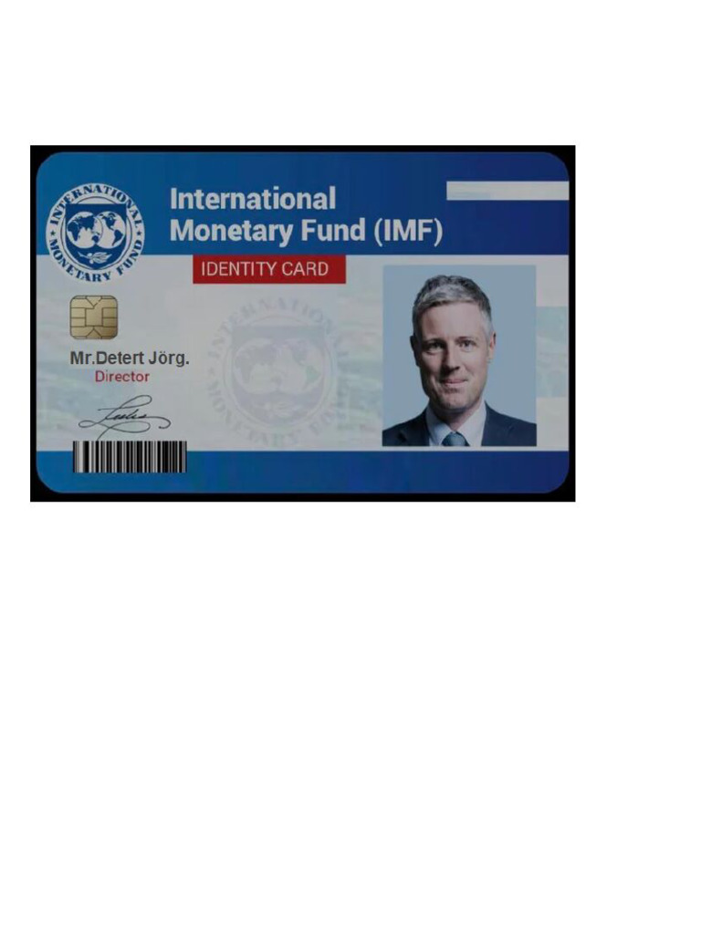 IMF IDENTITY CARD (MR - Detert Jörg.) | PDF