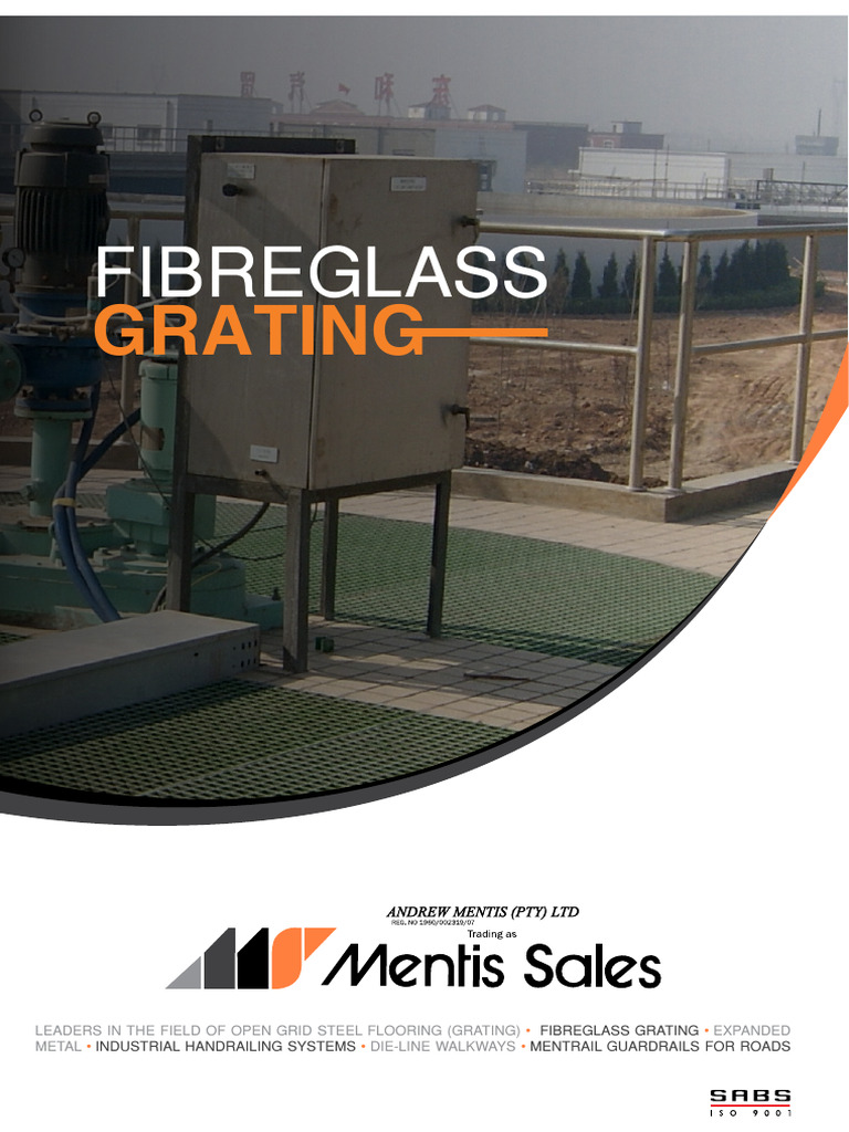 Mentis Fibreglass Grating Overview | PDF | Chlorine | Acid