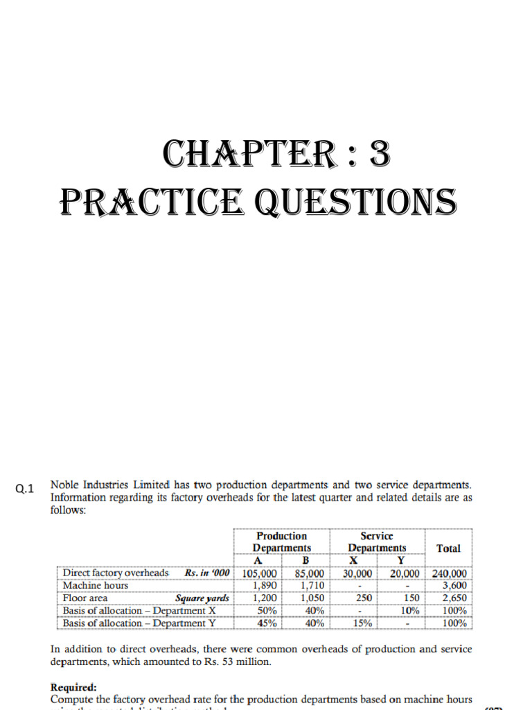 Ch 3 Practice Questions | PDF