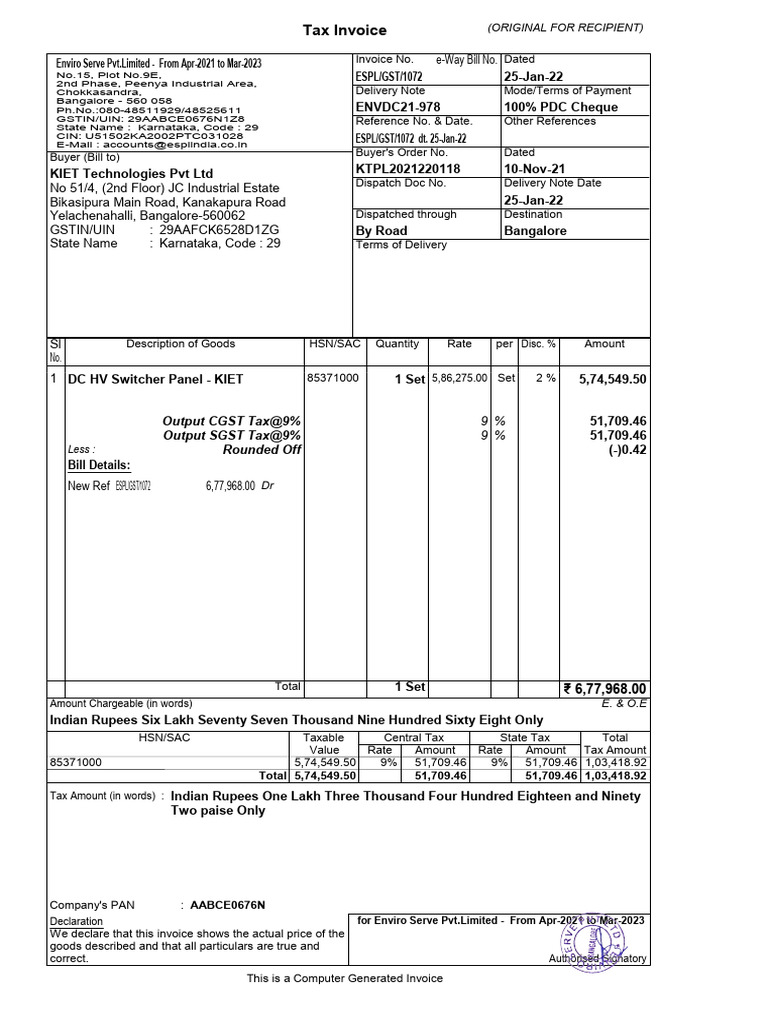 Kiet Invoice Signed | PDF | Taxes | Public Finance