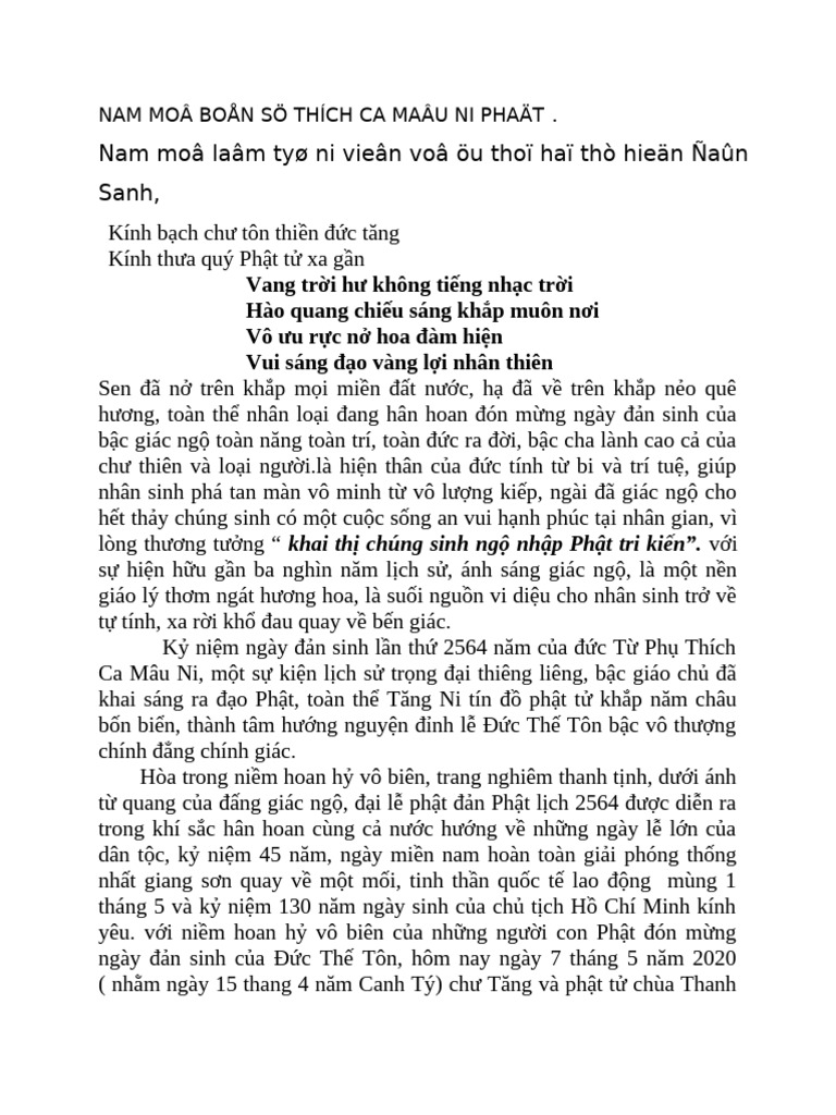 MC Phật Đản 2020 - TMTV | PDF