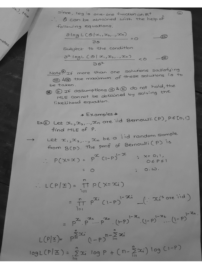 Theory of Estimation (MLE) Notes | PDF