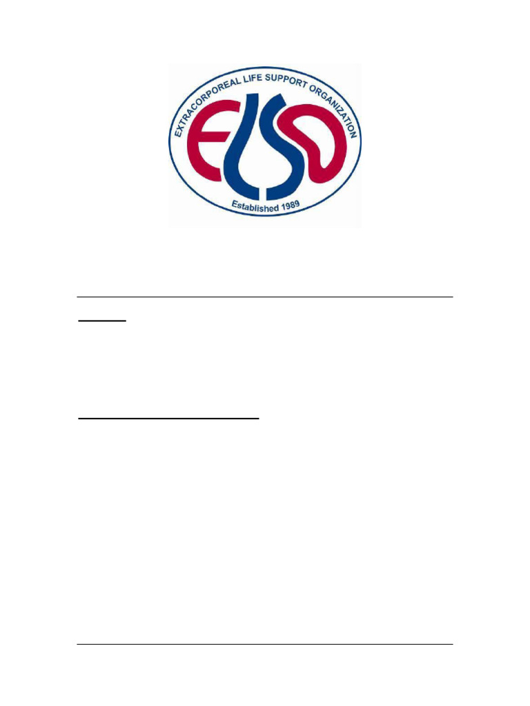 ELSO ECMO Center Guidelines | PDF | Intensive Care Medicine | Medical ...