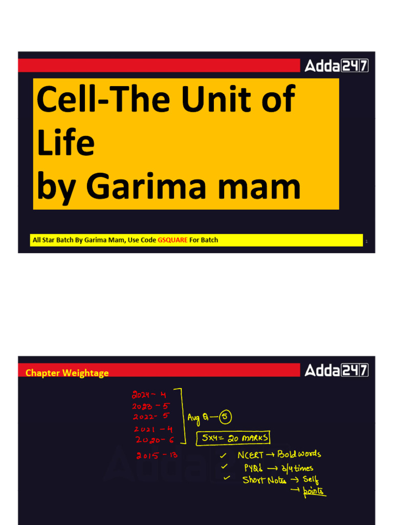 Cell by Miss Garima | PDF