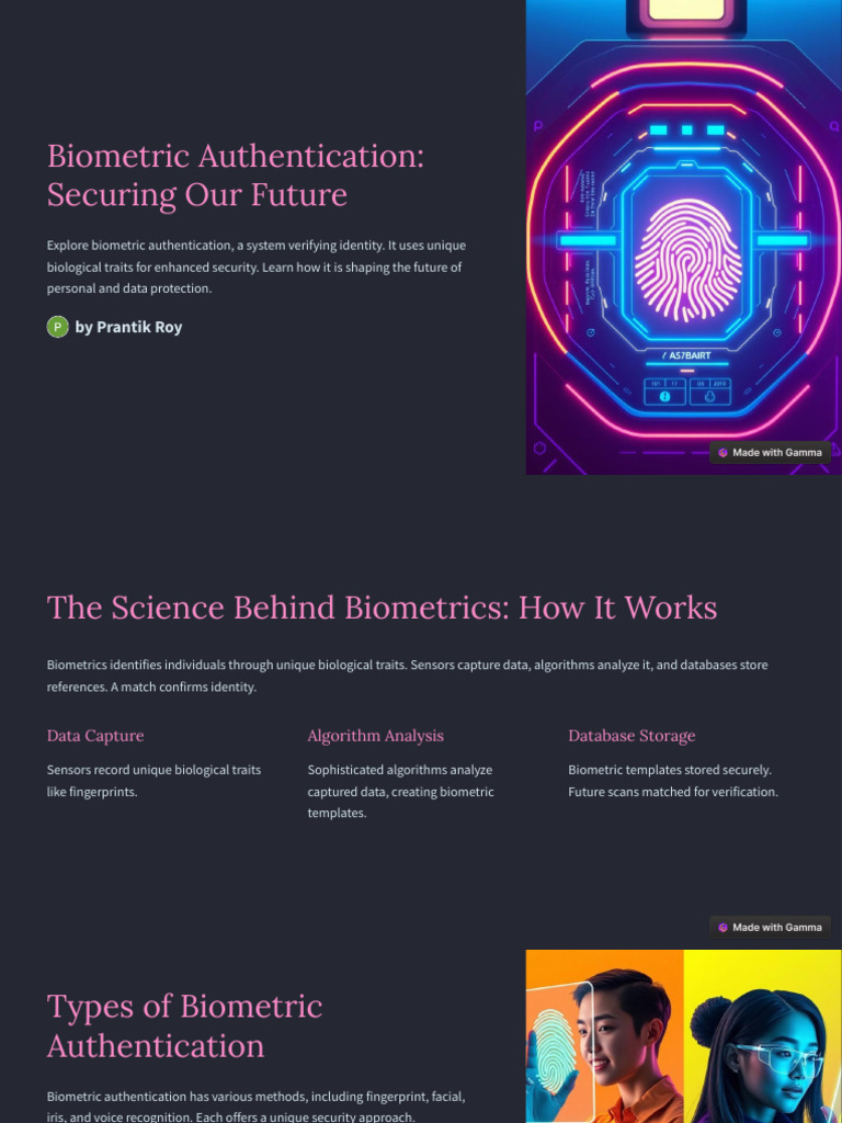 Biometric Authentication Securing Our Future | PDF | Biometrics | Authentication