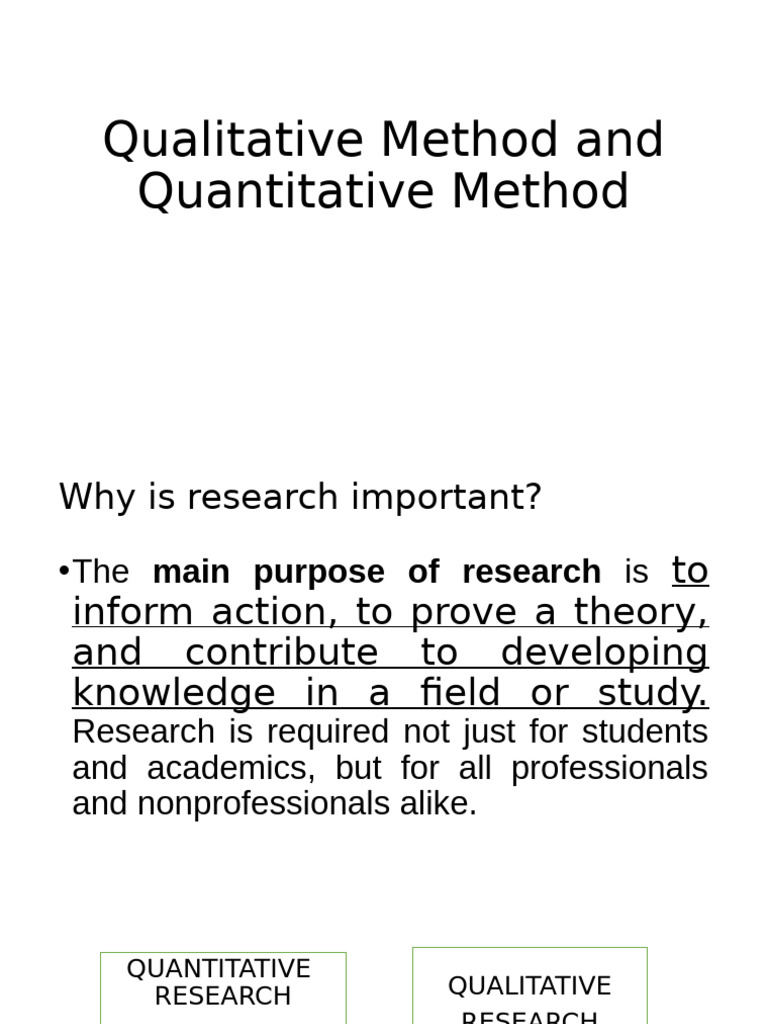 Qualitative Method and Quantitative Method 103347 | PDF | Quantitative ...