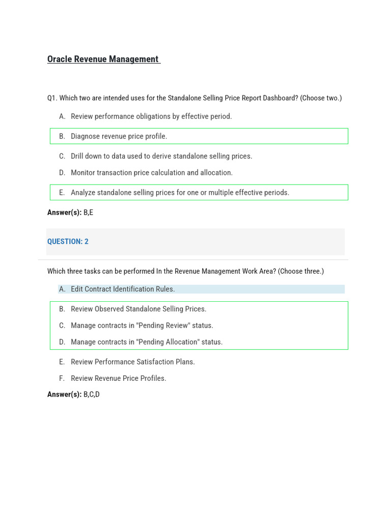 oracle revenue management | PDF | Revenue | Balance Sheet
