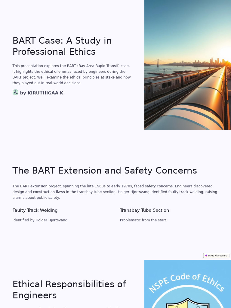 BART Case: Ethics in Engineering | PDF | Bay Area Rapid Transit ...