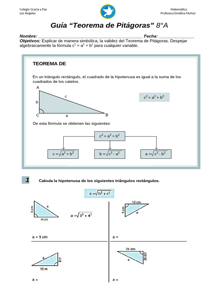 teorema_pitagoras | PDF | Geometría triangular | Geometría Elemental