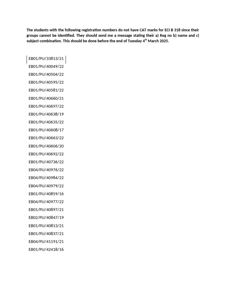 Missing 318 Names | PDF