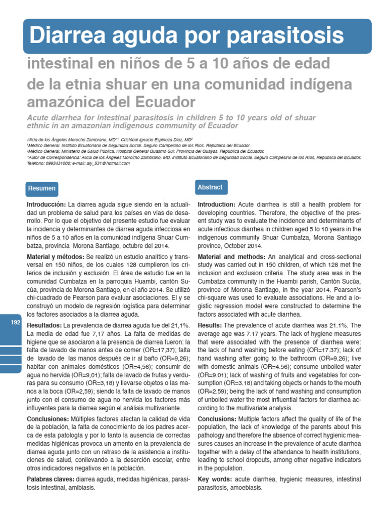 Diarrea | PDF | Medicina CLINICA | Especialidades Medicas