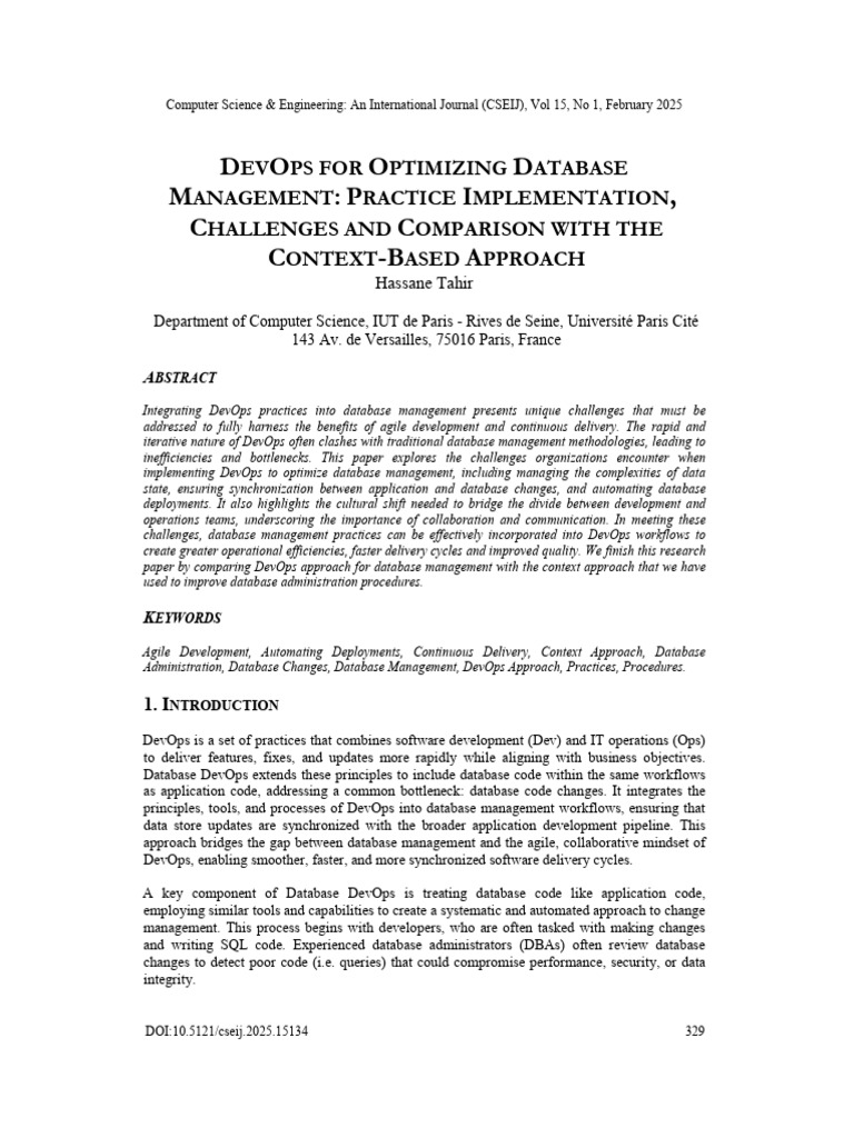 DevOps for Database Management Optimization | PDF | Databases ...