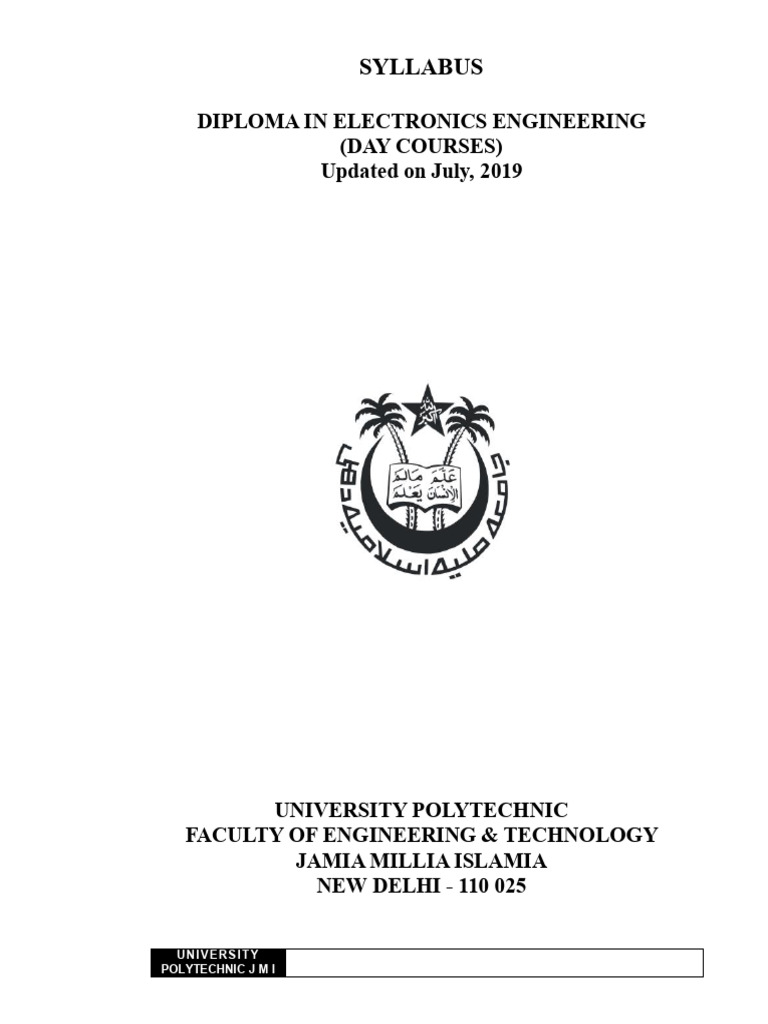 Diploma in Electronics Engineering Syllabus | PDF | Rectifier ...