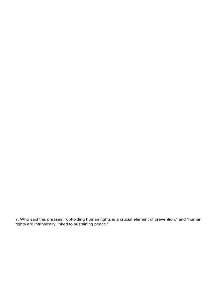 Understanding Human Rights and Peace | PDF
