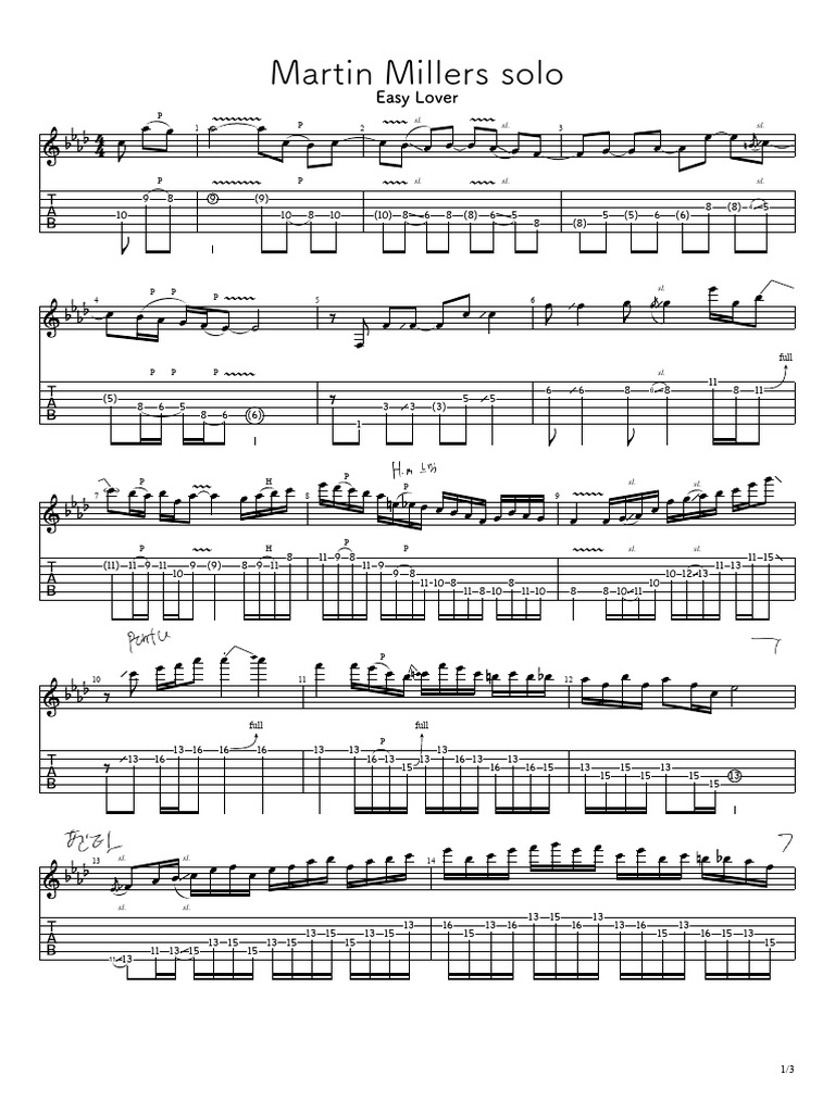 22easy Lover22 Martin Millers Solo | PDF