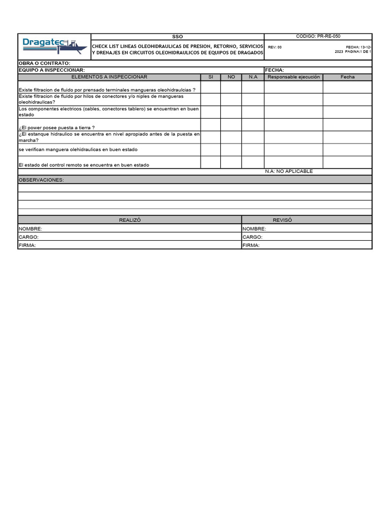 Check List Power Pack | PDF