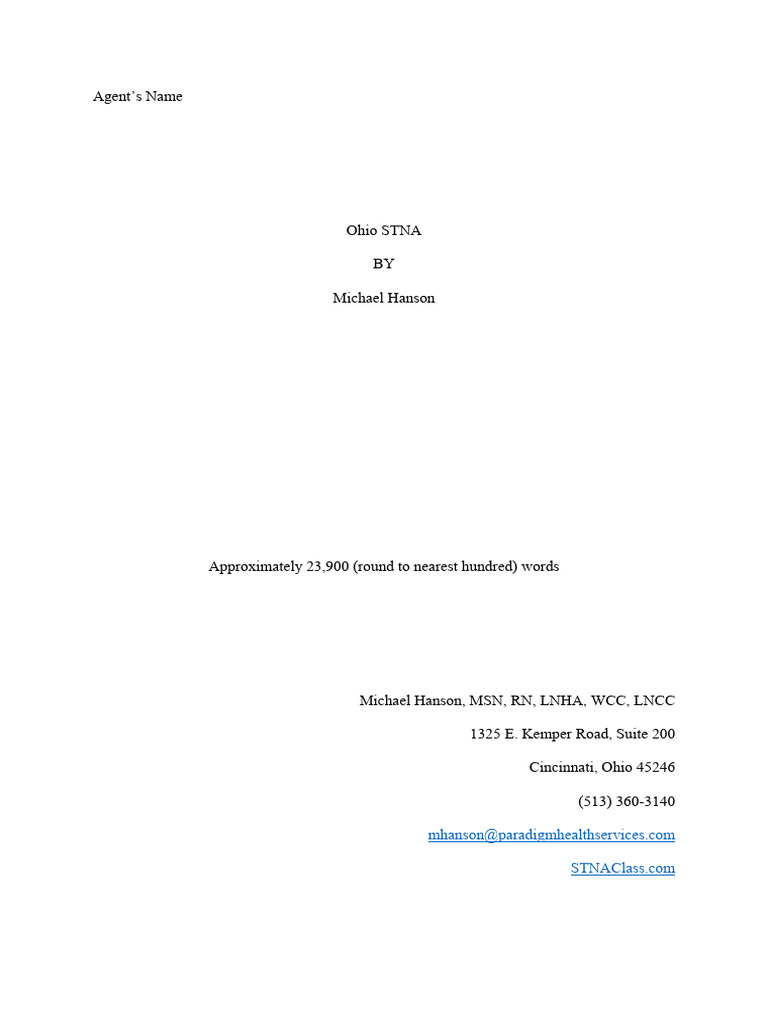 Ohio STNA | PDF | Communication | Dementia