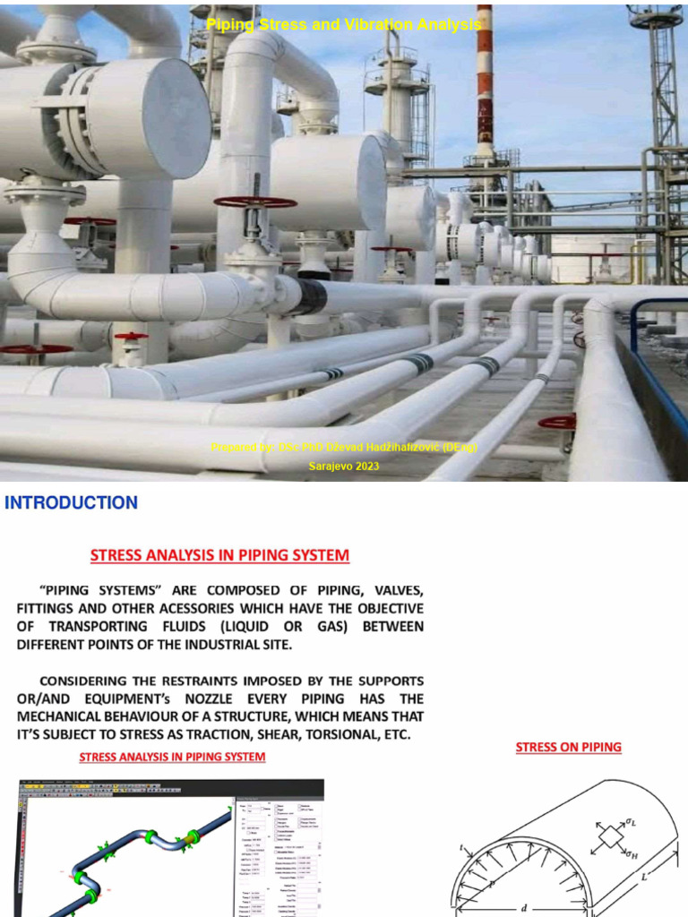 Piping Stress and Vibration Analysis | PDF