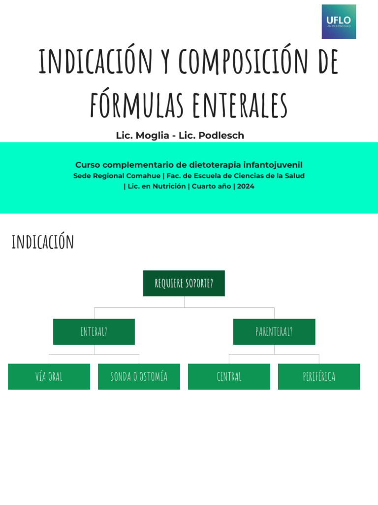 Indicación y Composición de Fórmulas Enterales | PDF | Leche ...