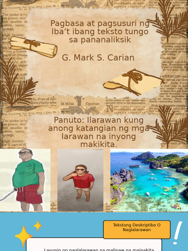 Tekstong Deskriptibo | PDF