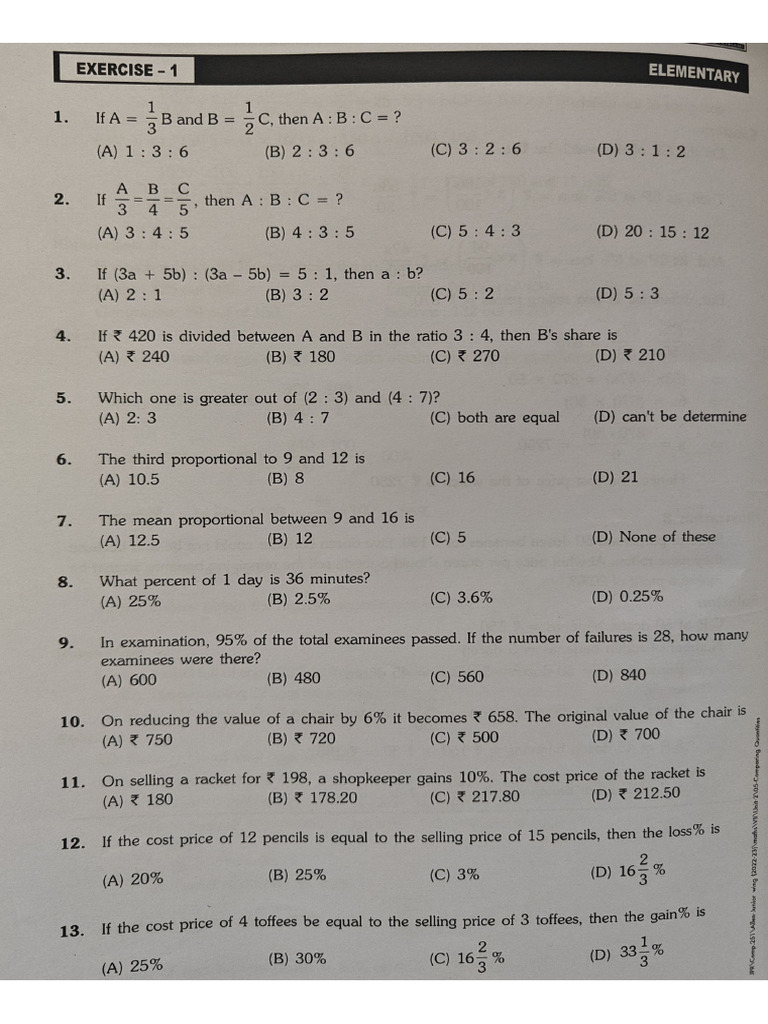 Comparing Quantities | PDF