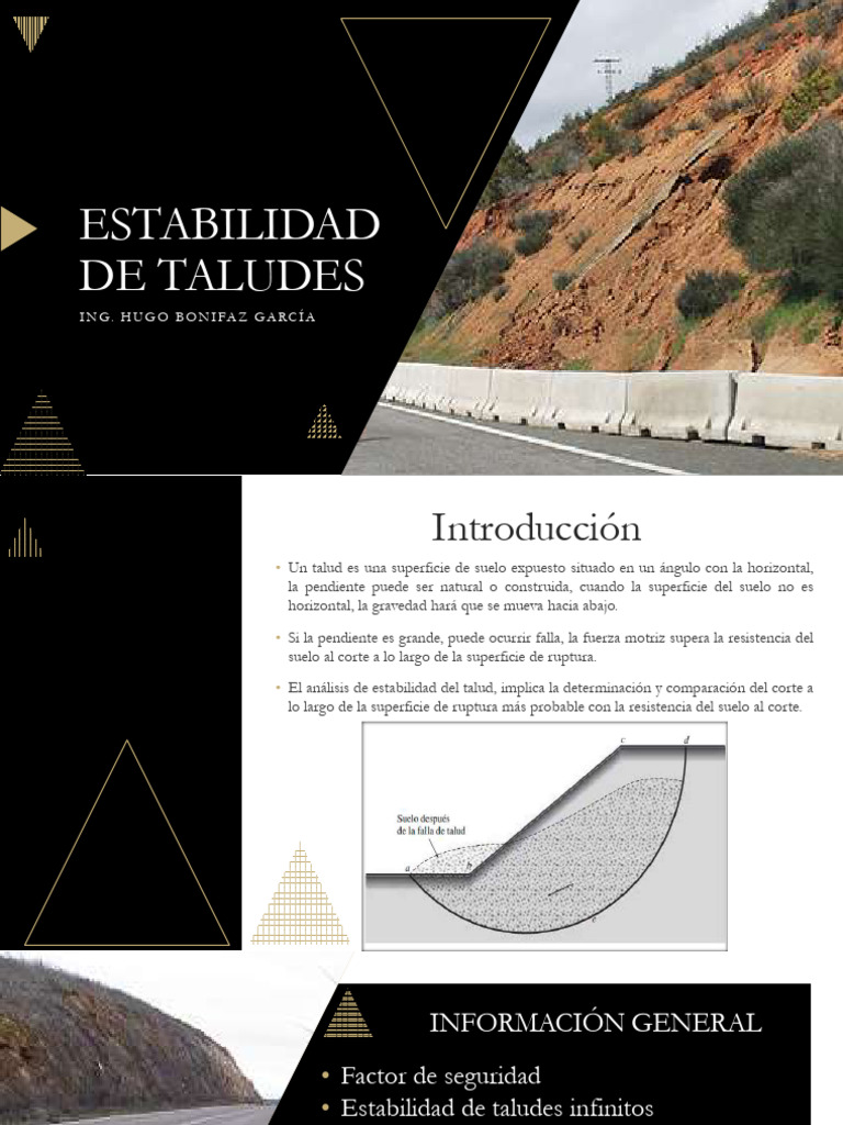 Análisis de Estabilidad de Taludes | PDF | Fricción | Falla (geología)